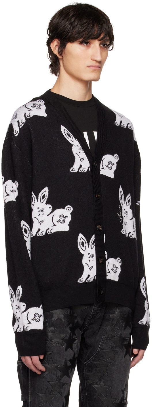 AMIRI Black Rabbit Repeat Cardigan Amiri