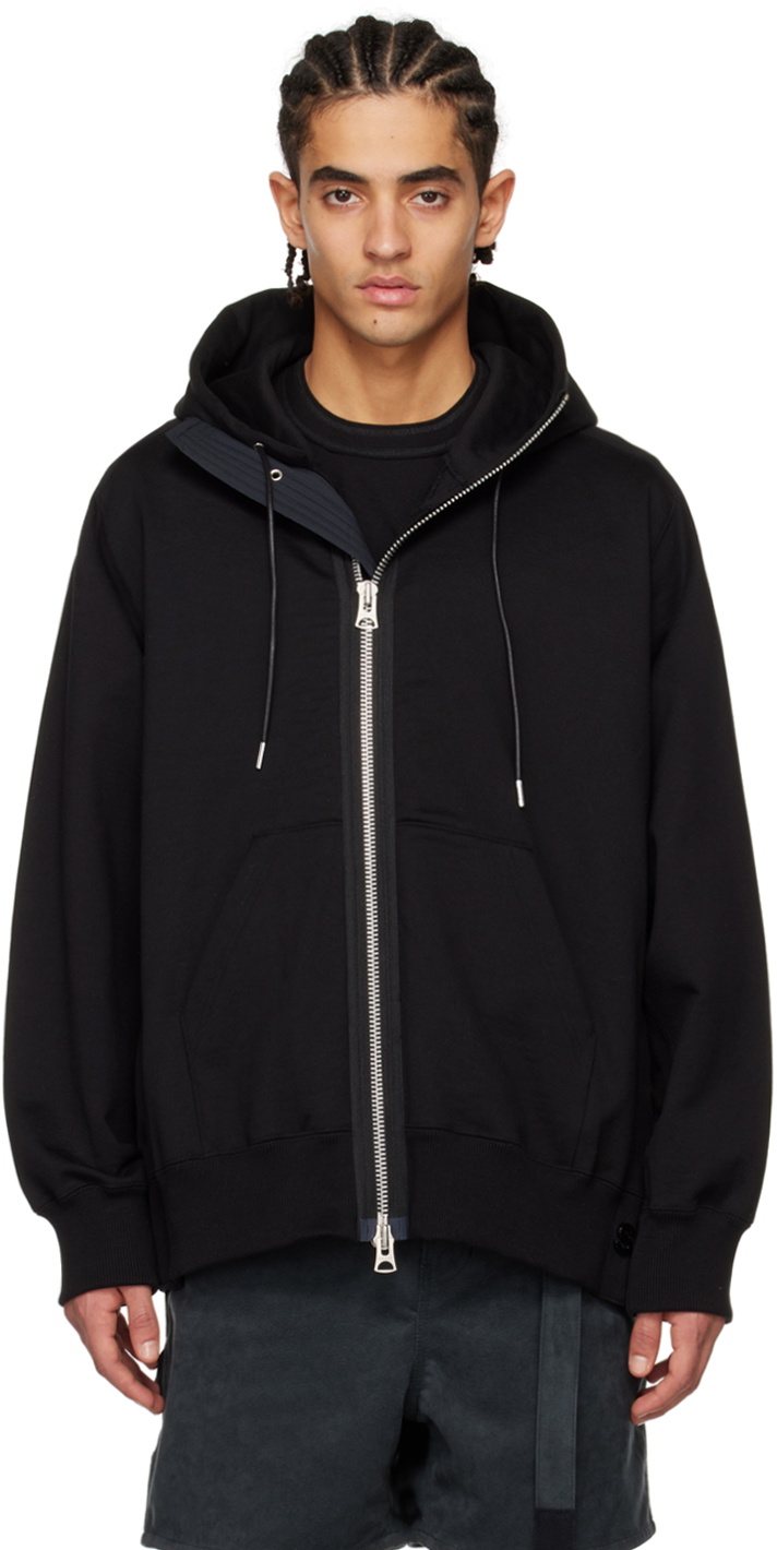 sacai Black Sweat Hoodie Sacai