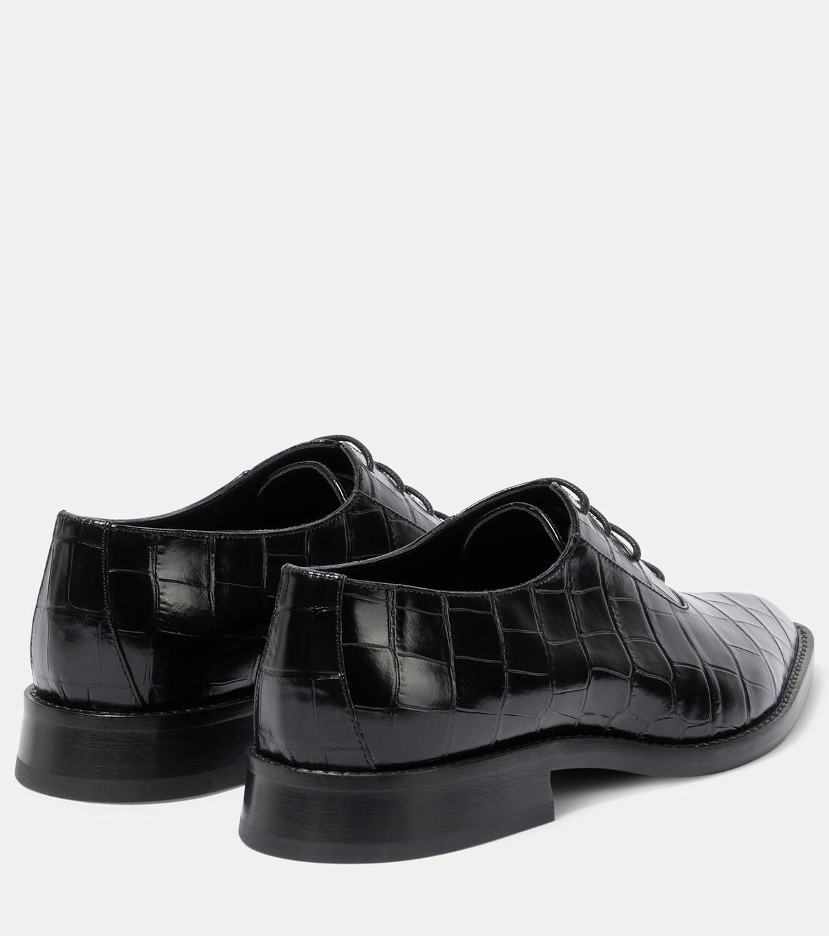 Victoria Beckham Croc-effect leather Derby shoes Victoria Beckham
