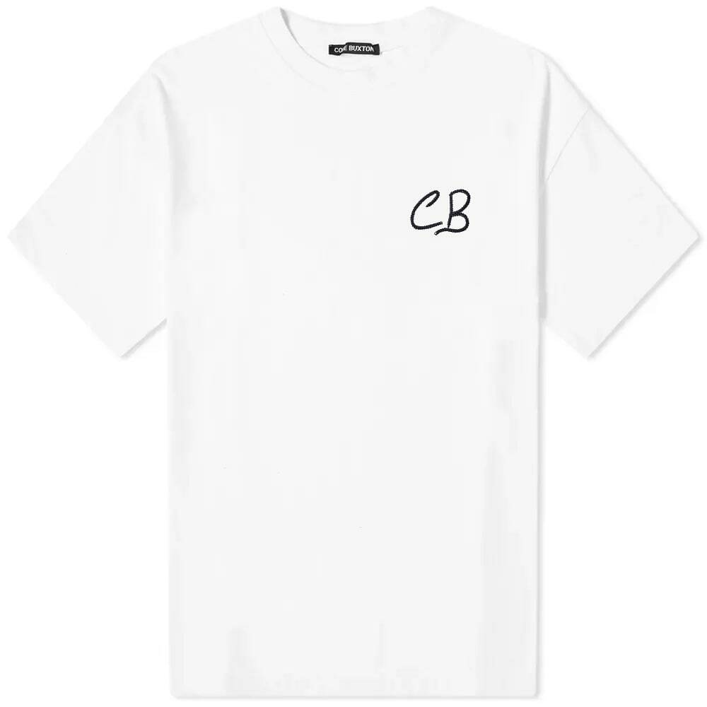 Cole Buxton Men's CB Applique T-Shirt in White Cole Buxton
