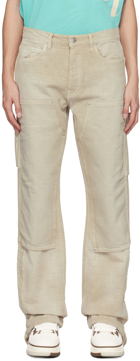 AMIRI Beige Jacquard Jeans Amiri
