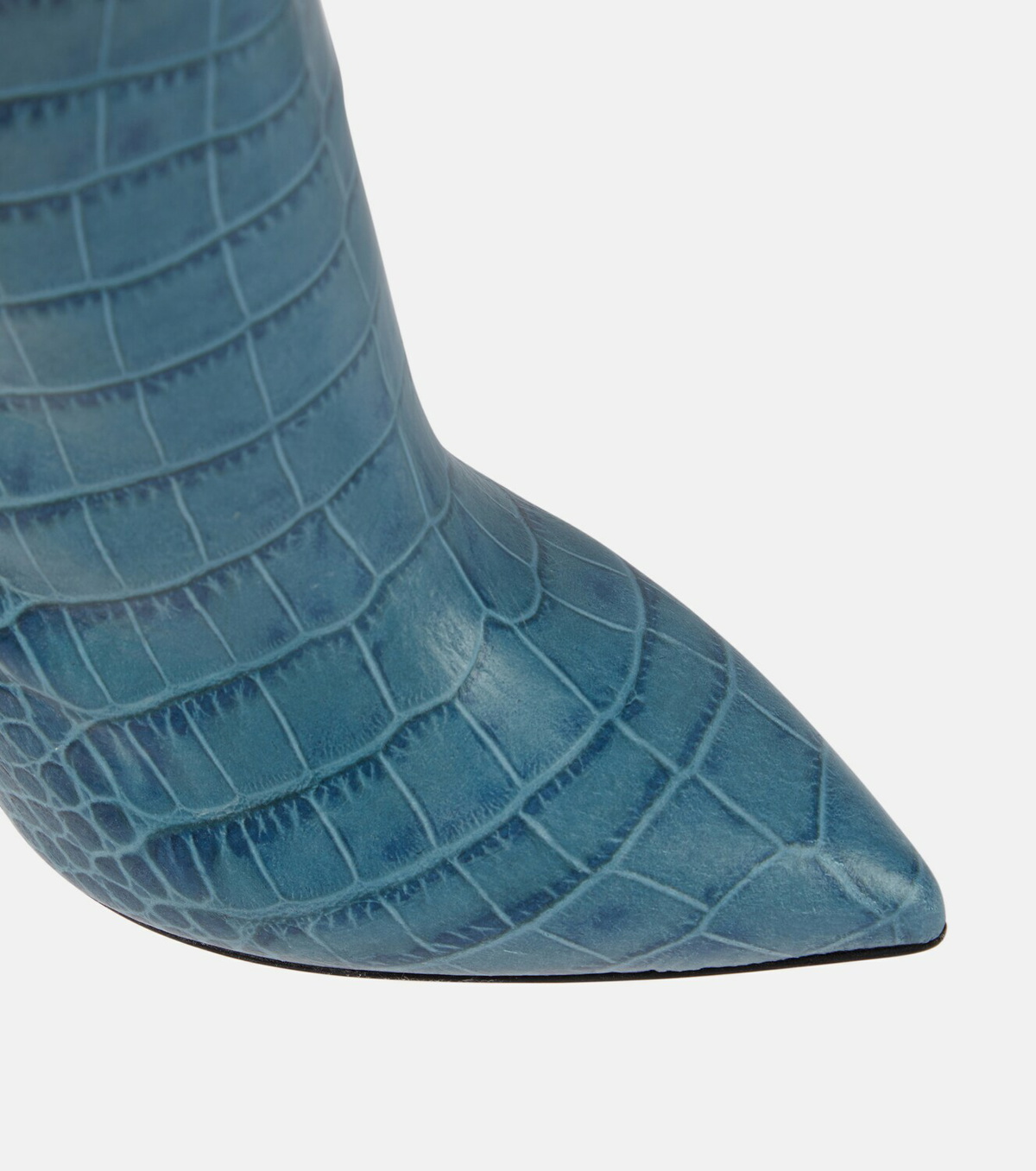 Paris Texas Croc-effect leather knee-high boots Paris Texas