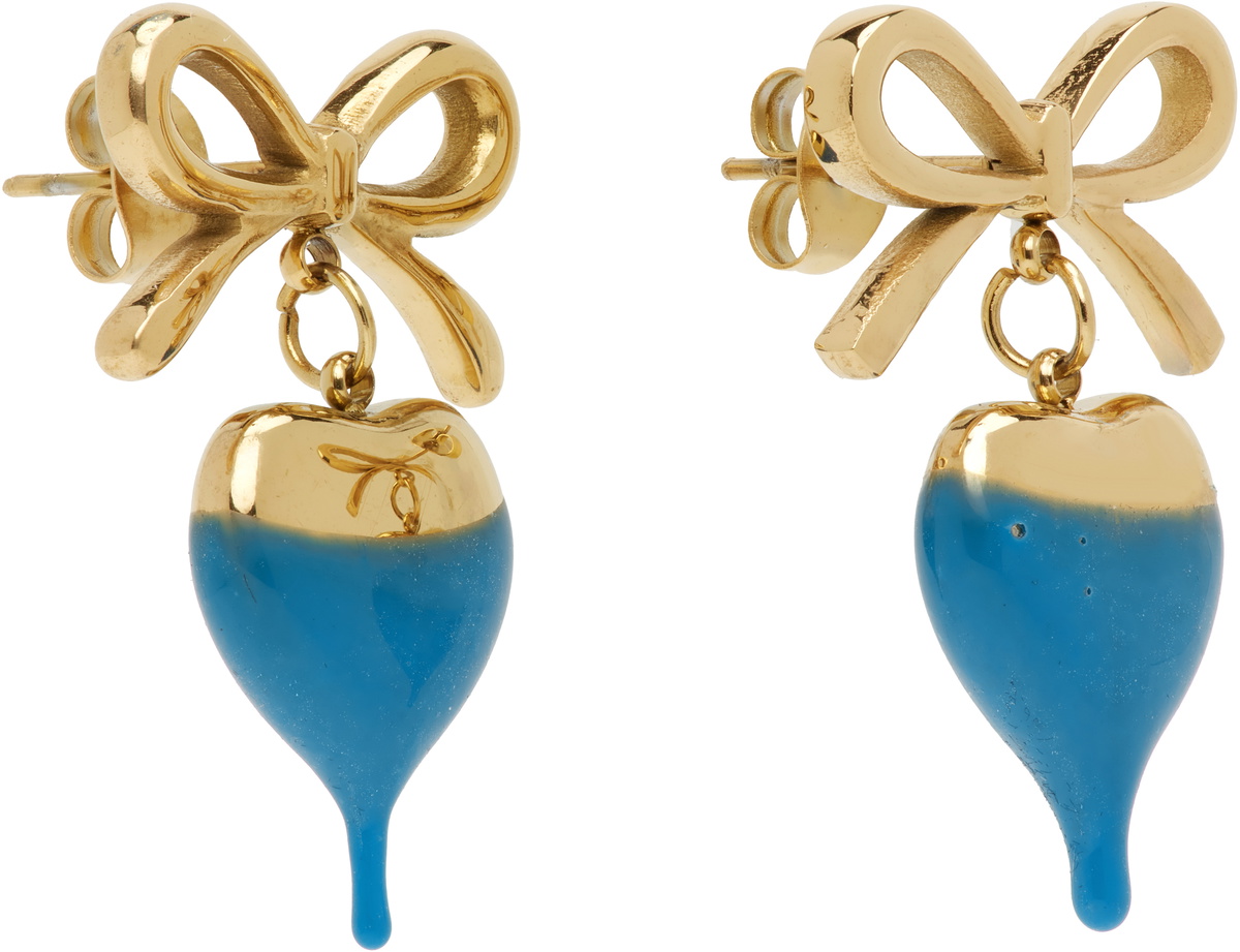 Ottolinger Dipped Bow Heart Earrings Ottolinger