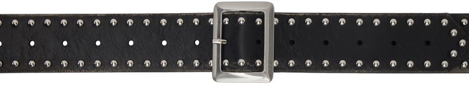 MM6 Maison Margiela Black Faded Belt MM6 Maison Margiela