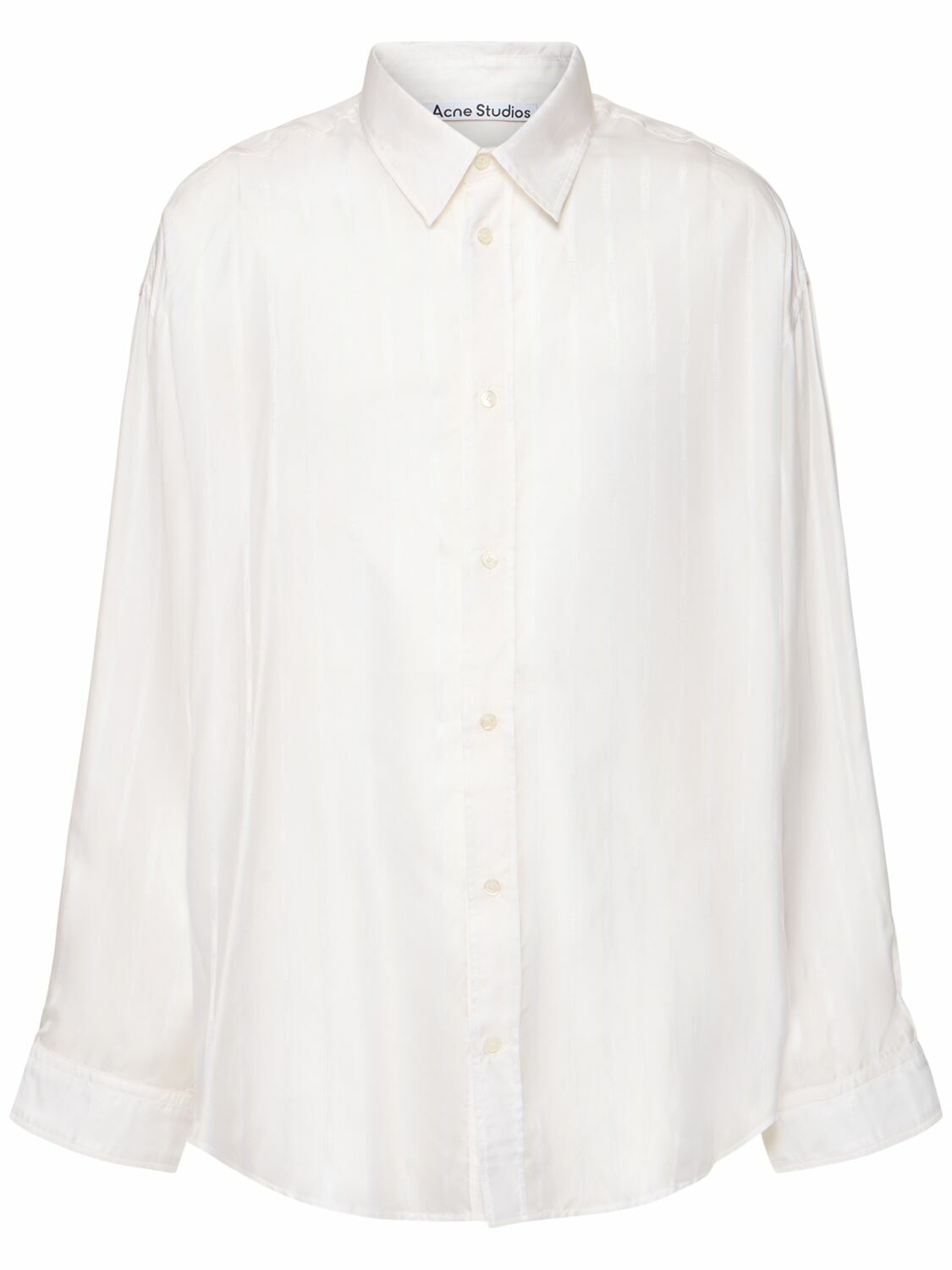 ACNE STUDIOS Setar Logo Stiped Cupro Shirt Acne Studios