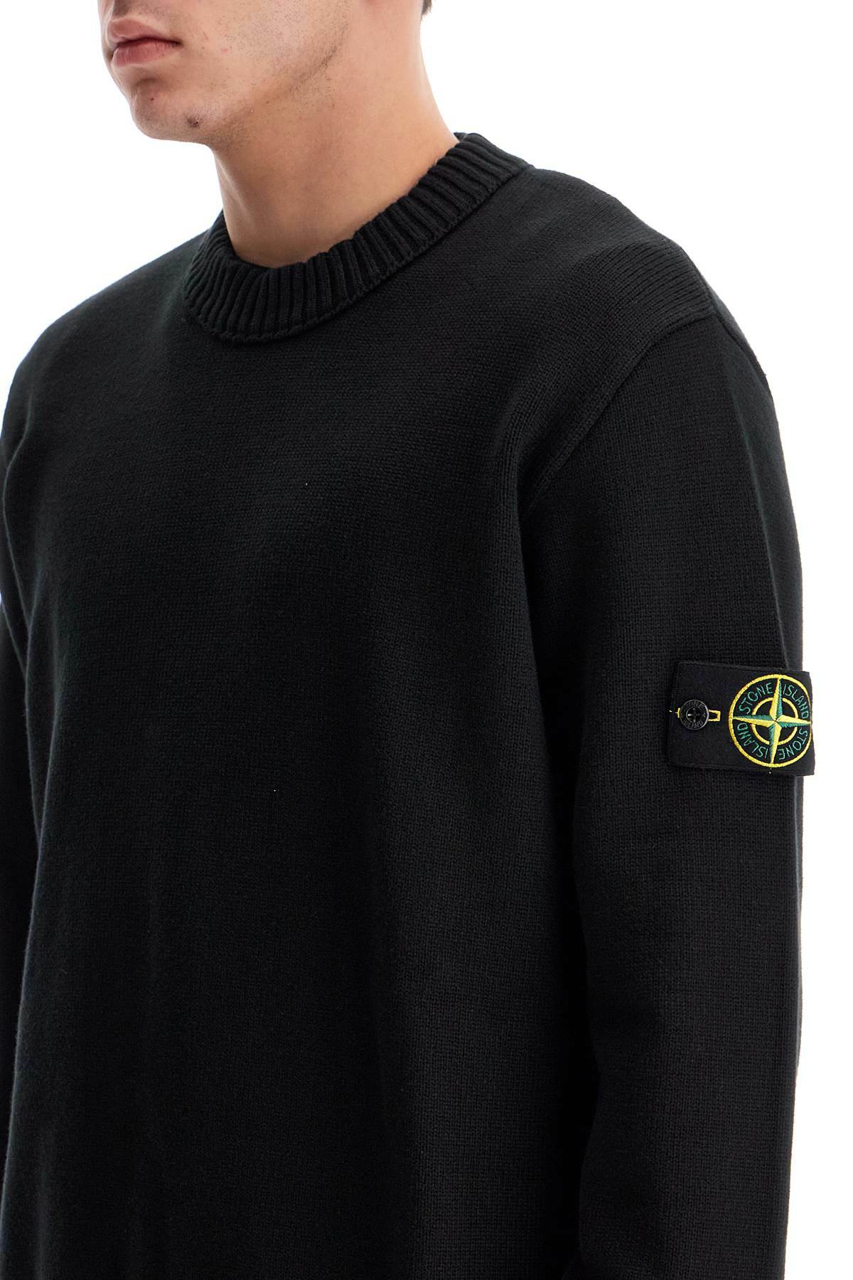 STONE ISLAND cotton stretch pullover sweater Black Stone Island