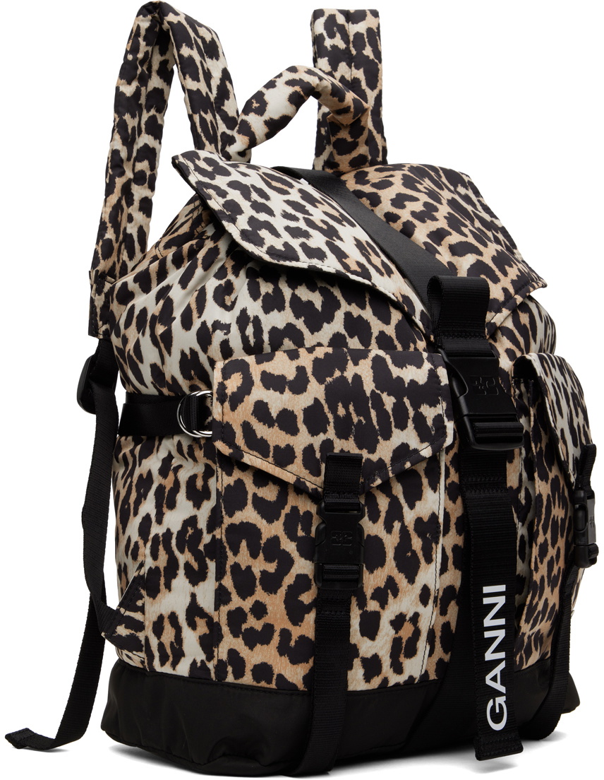 GANNI Leopard Tech Backpack GANNI