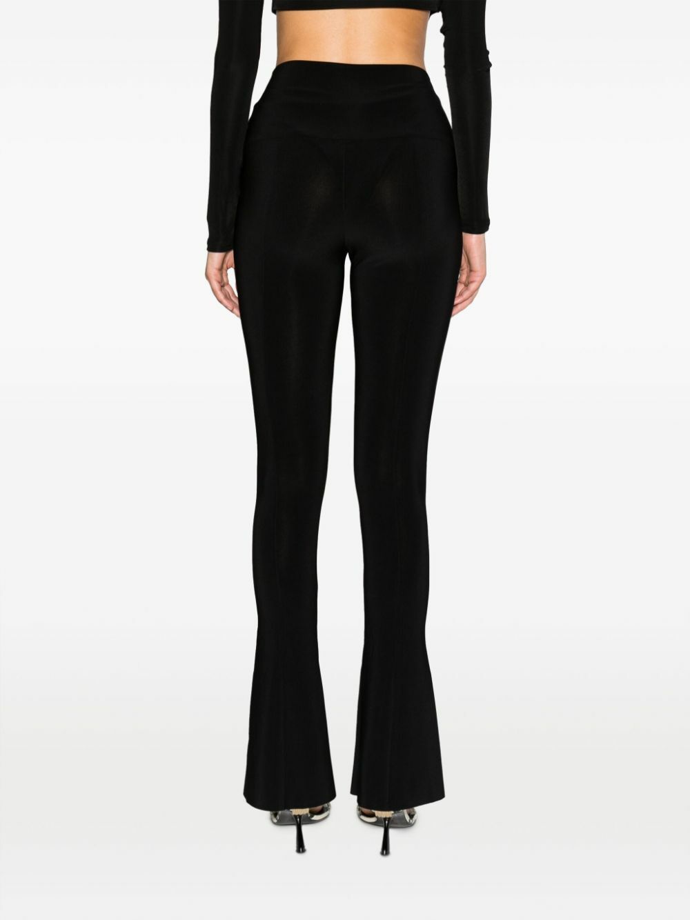 Norma Kamali Black Spat Flared Leggings Norma Kamali