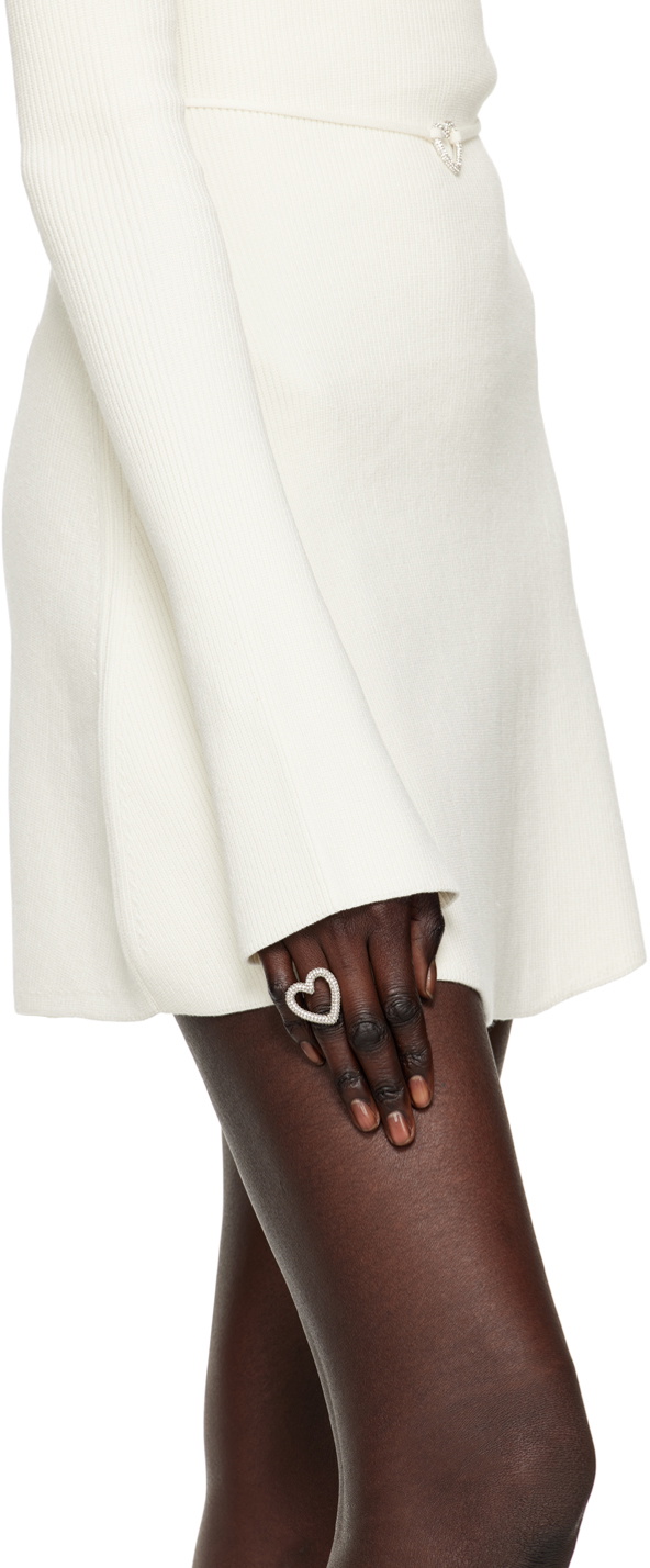 MACH & MACH Silver Crystal Heart Ring MACH & MACH