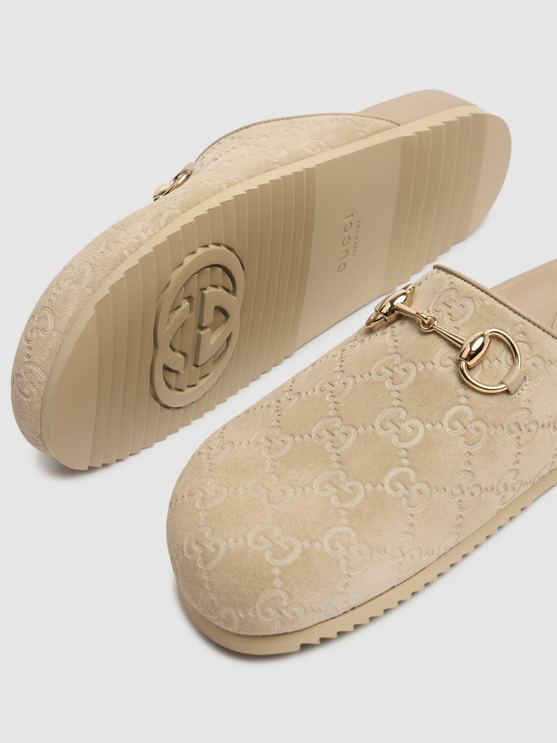GUCCI 5mm Horsebit Leather Slippers Gucci
