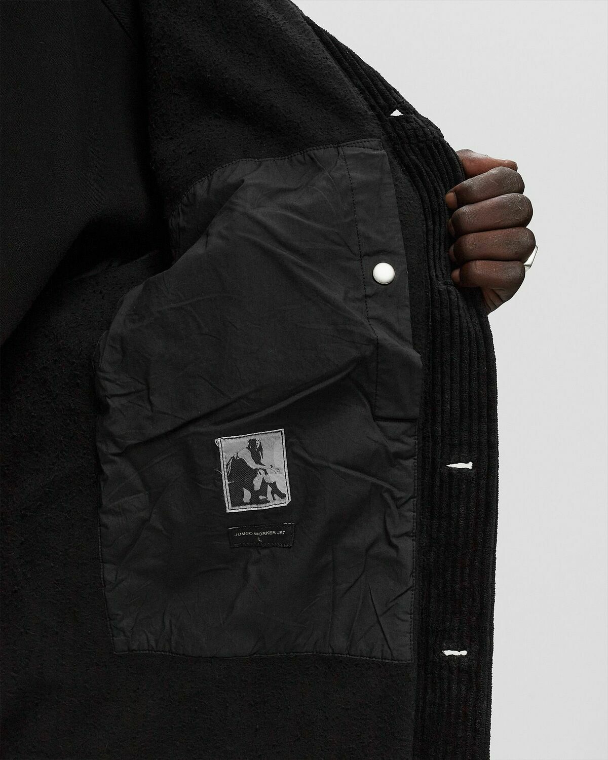 Rick Owens Drkshdw Woven Padded Jacket Jumbo Worker Black Denim Jackets ...