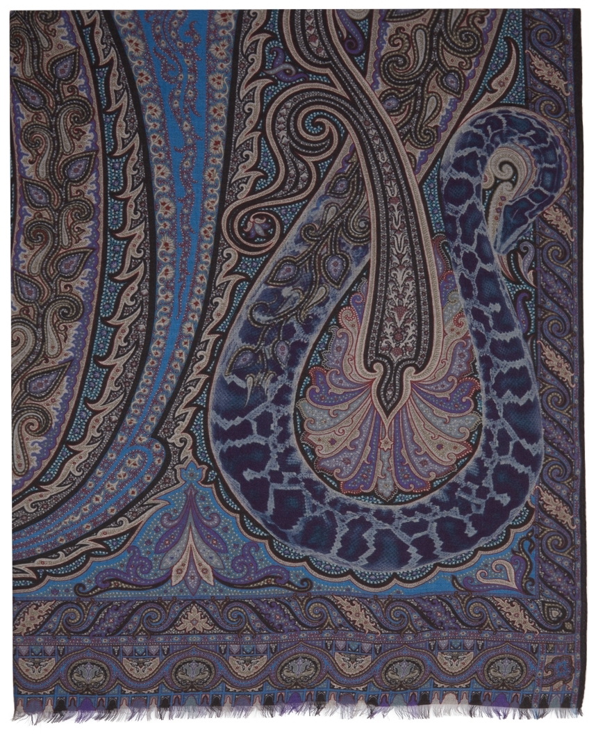 Etro Multicolor Cashmere Graphic Scarf Etro