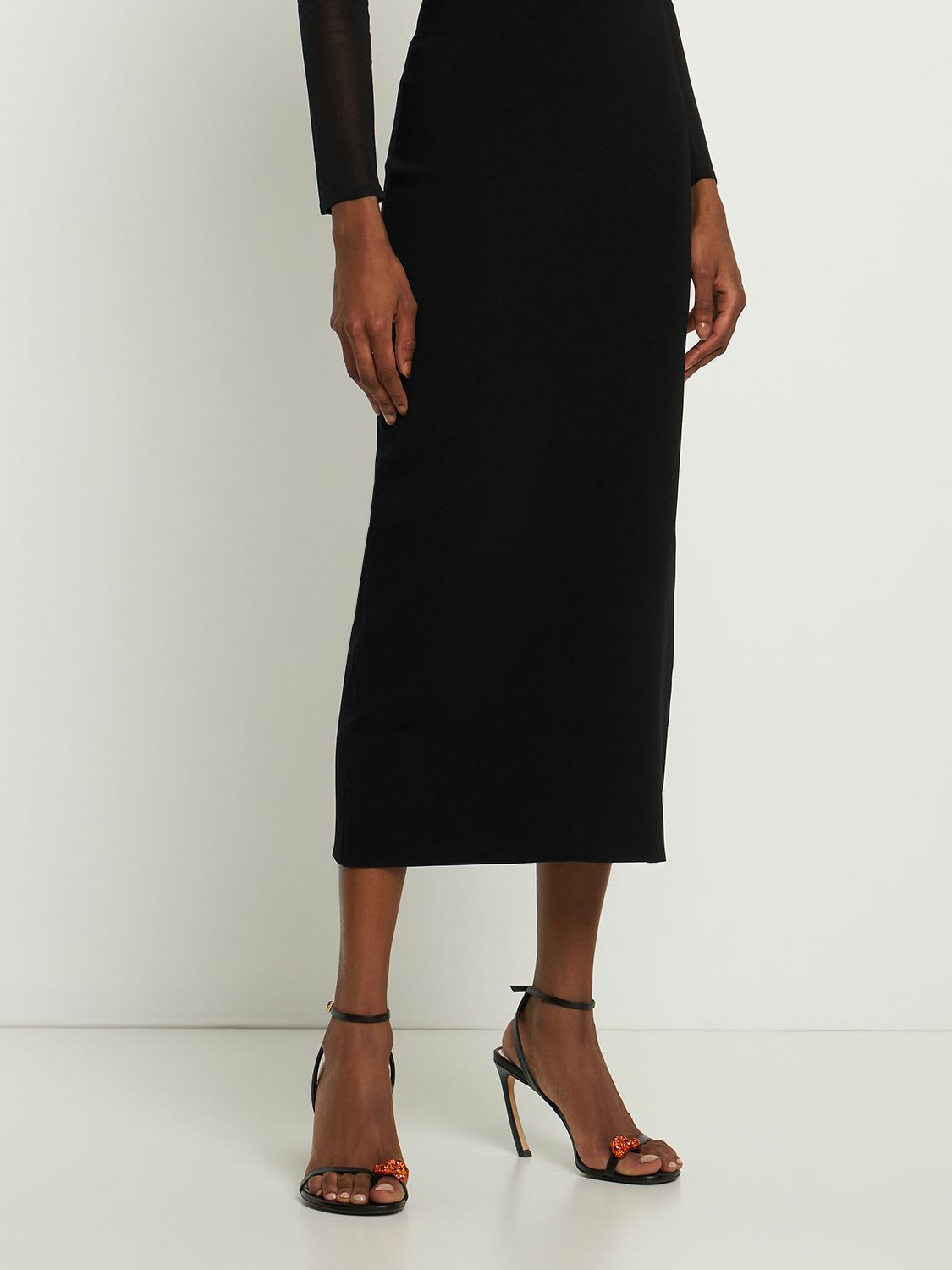 LANVIN - 95mm Swing Leather High Heel Sandals Lanvin