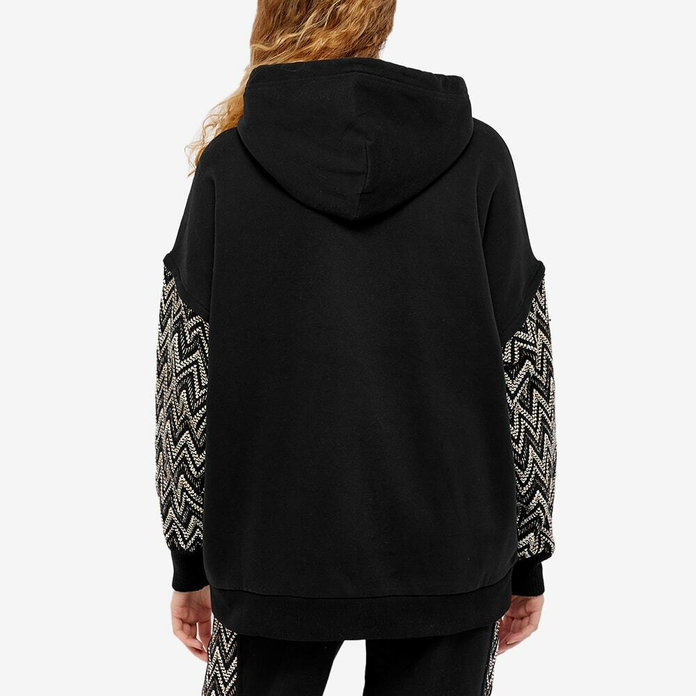 Missoni Women's Zig Zig Zip Off Sleeve Hoodie in Black Beauty Missoni