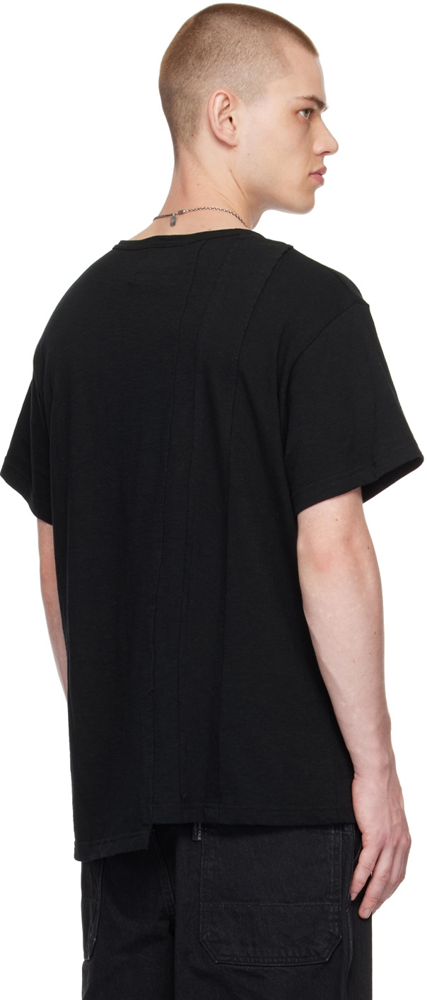Yohji Yamamoto Black Asymmetric T-Shirt Yohji Yamamoto