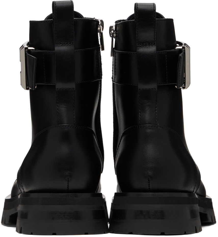Balmain Black Charlie Leather Ranger Boots Balmain