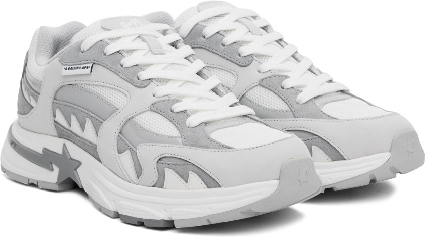 BAPE White & Gray Sports Runner M2 Sneakers A Bathing Ape