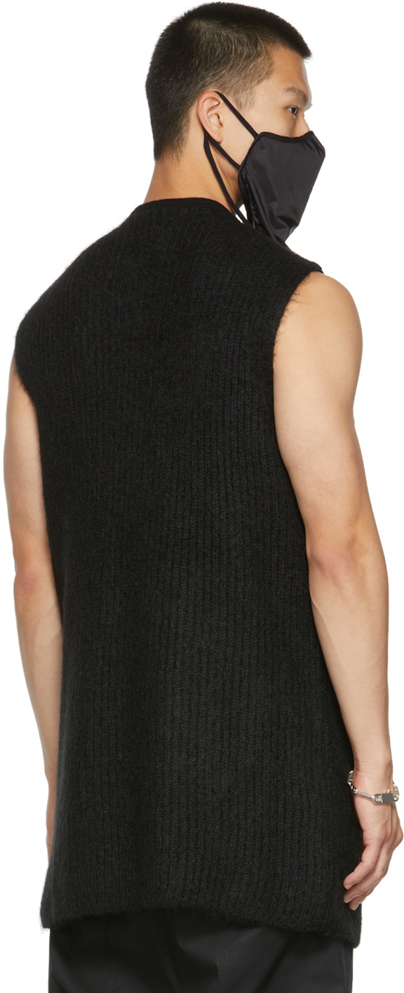 Rick Owens Black Nylon Long Mask Rick Owens