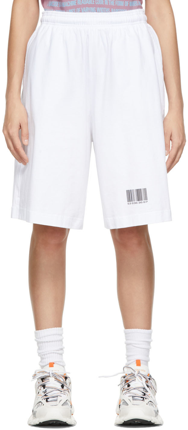 VTMNTS White Barcode Shorts VTMNTS