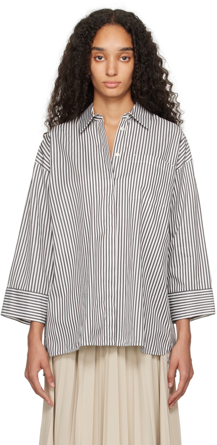 Max Mara White & Black Fano Shirt Max Mara