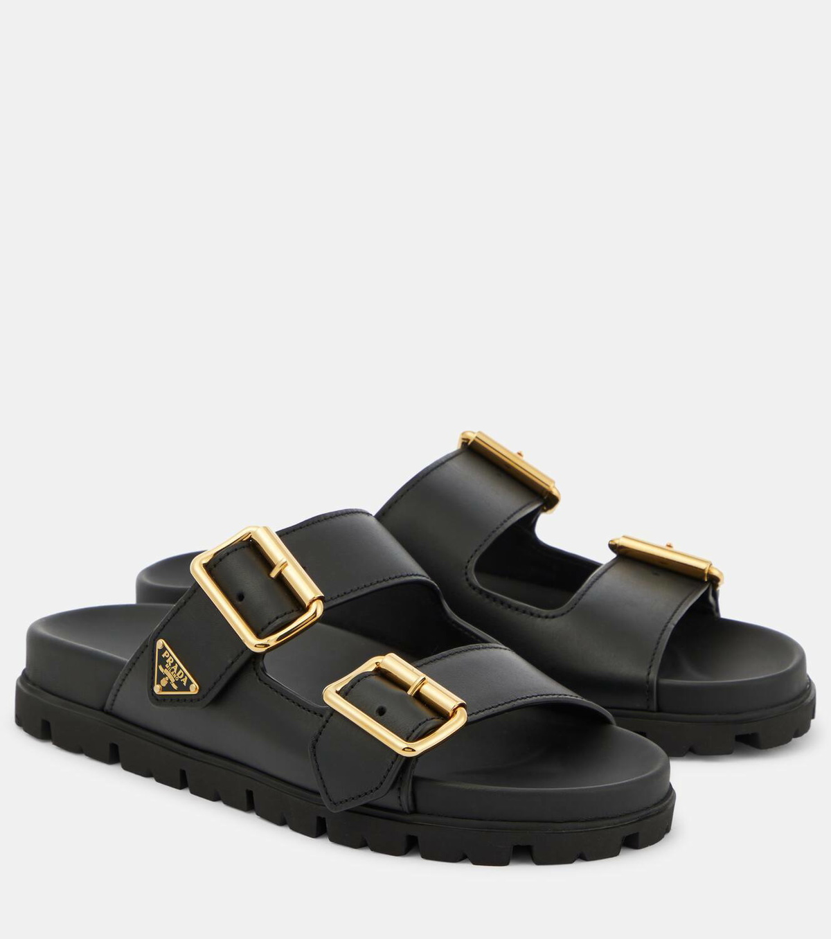 Prada Logo leather sandals Prada