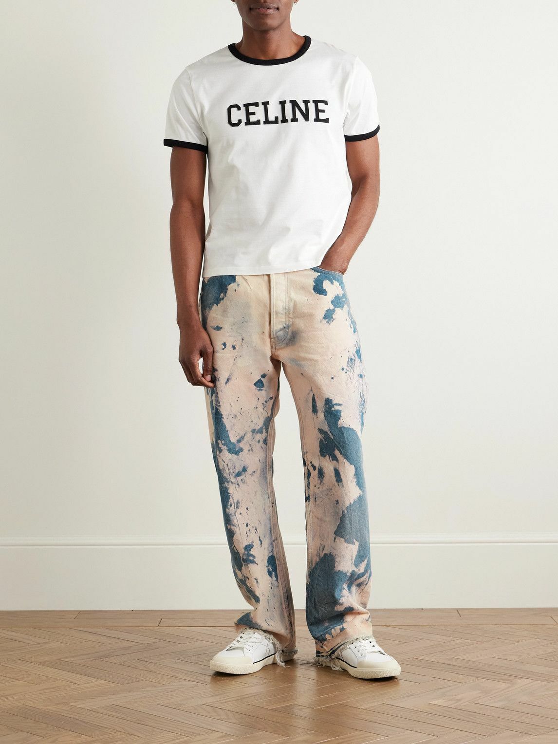 CELINE - Wesley Straight-Leg Bleached Jeans - Blue Celine