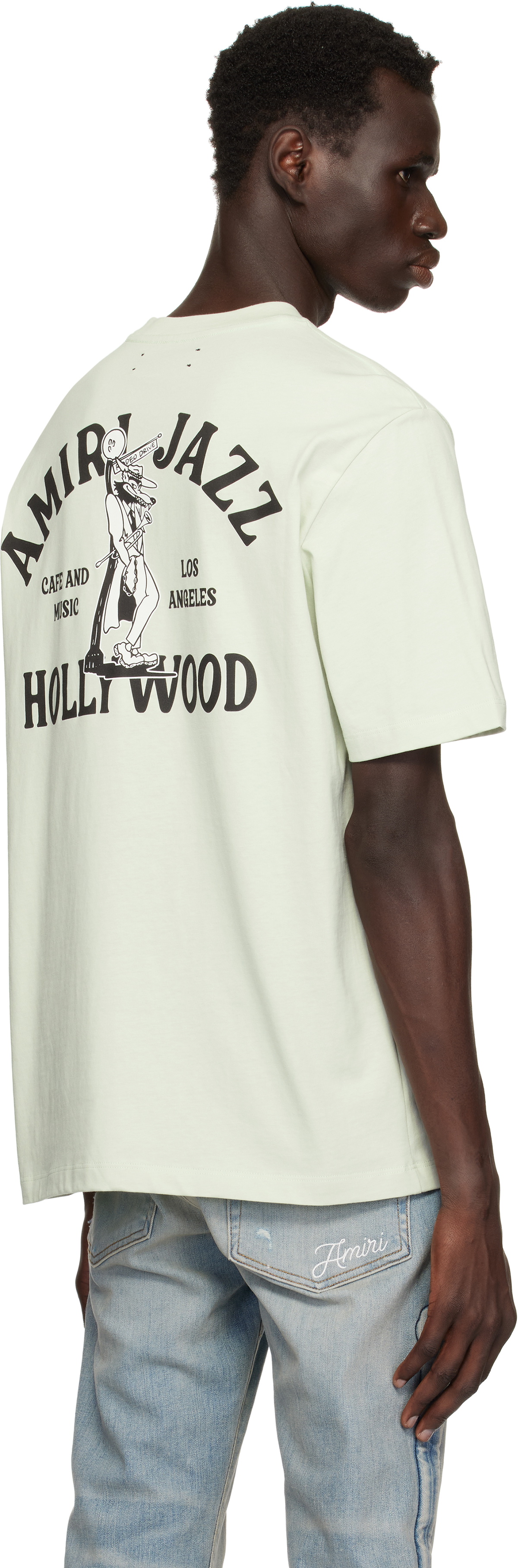 AMIRI Green 'Amiri' Jazz Wolf T-shirt Amiri