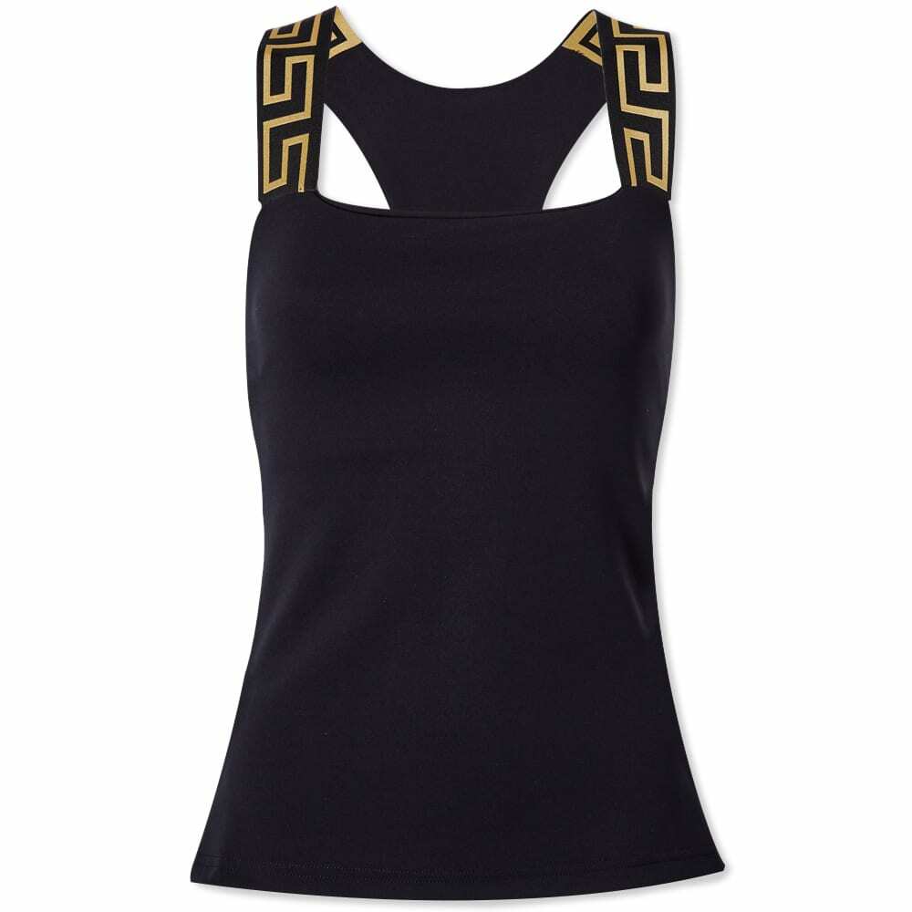 Versace Women's Greca Sports Vest in Black Versace