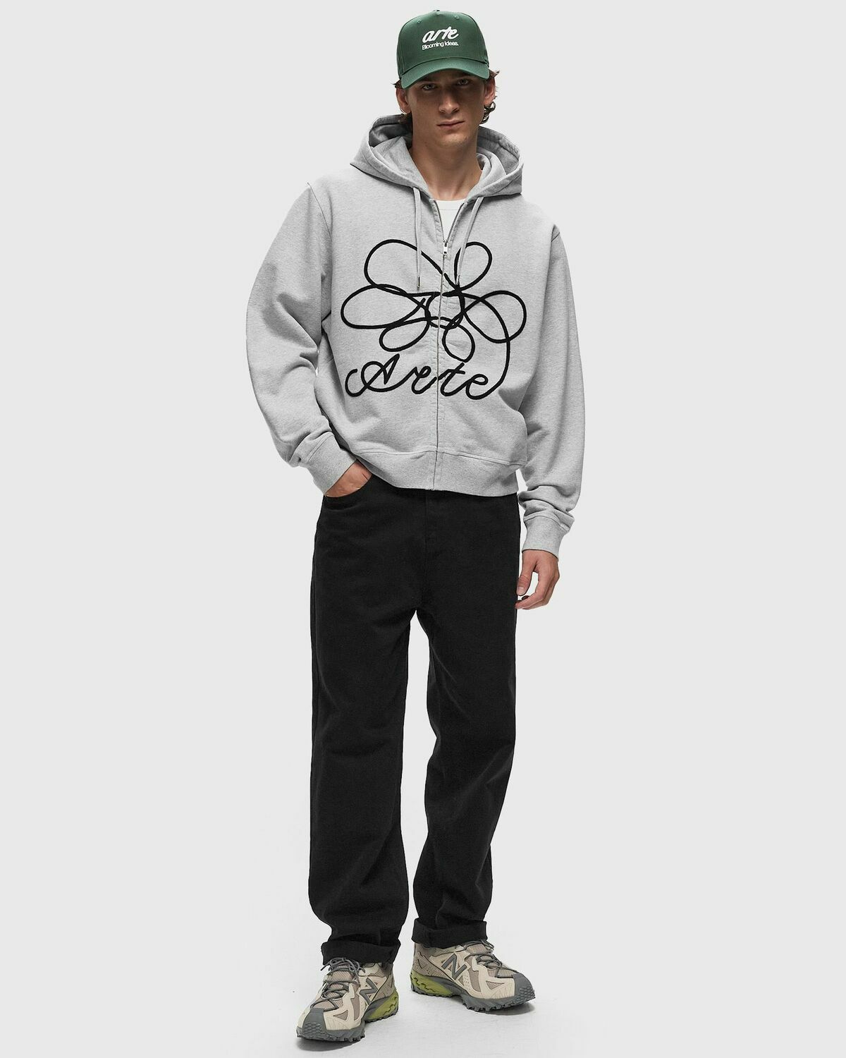 Arte Antwerp Arte Round Flower Front Jacket Grey Bomber Jackets Arte ...