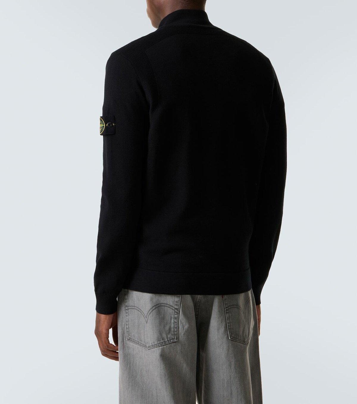 Stone Island Embroidered wool-blend cardigan Stone Island