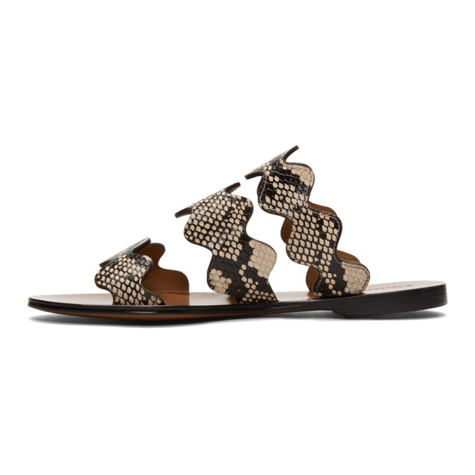 Chloe Grey Python Lauren Sandals Chloe
