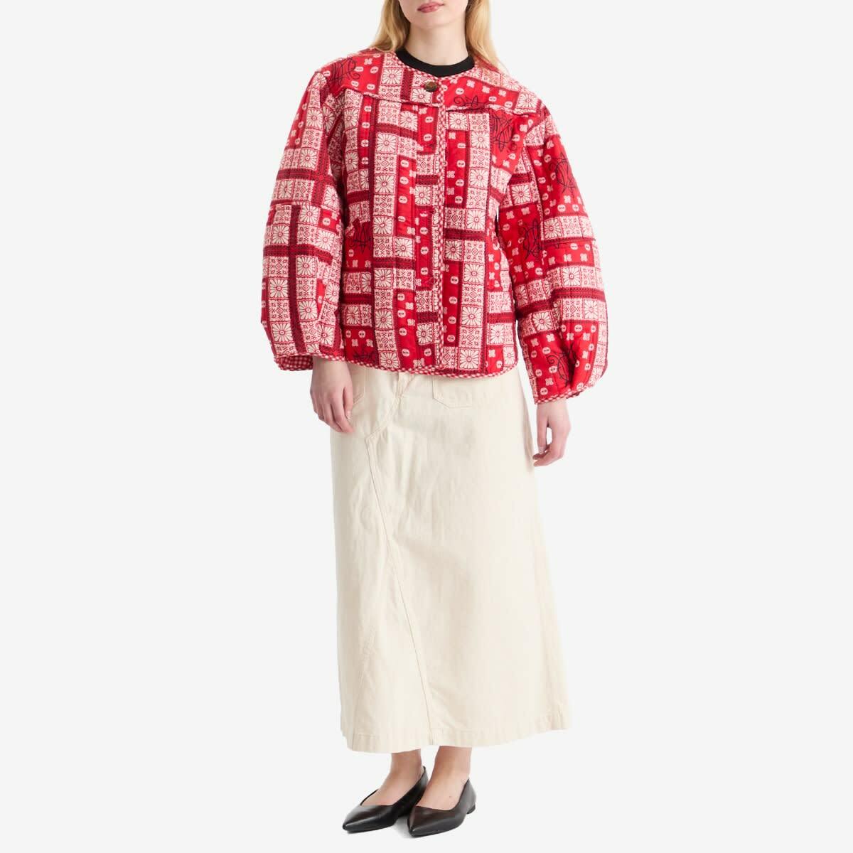 Damson Madder Women's Macy Reversible Jacket in Red Damson Madder