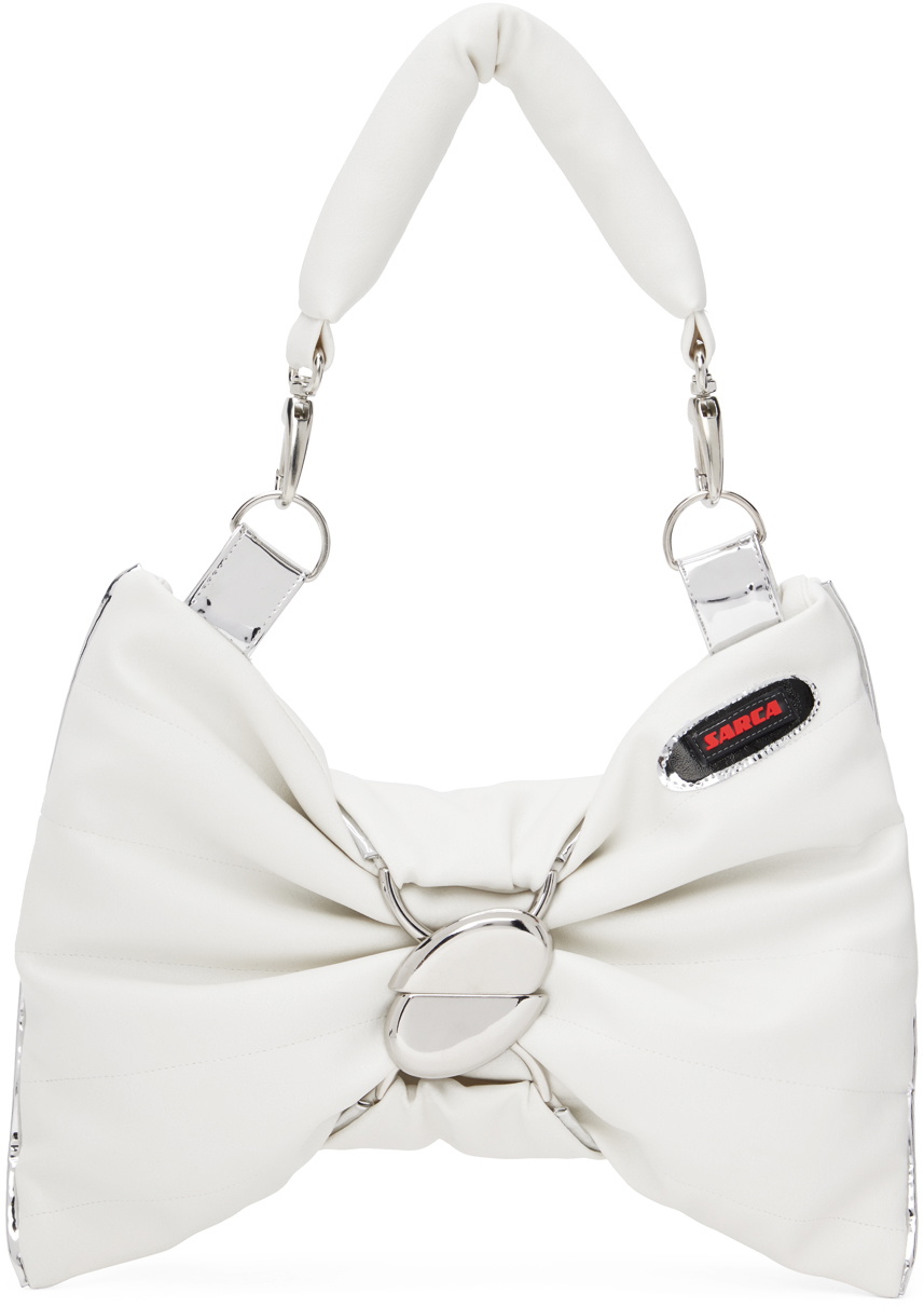 Ancuta Sarca White Vegan Leather Bow Bag Ancuta Sarca