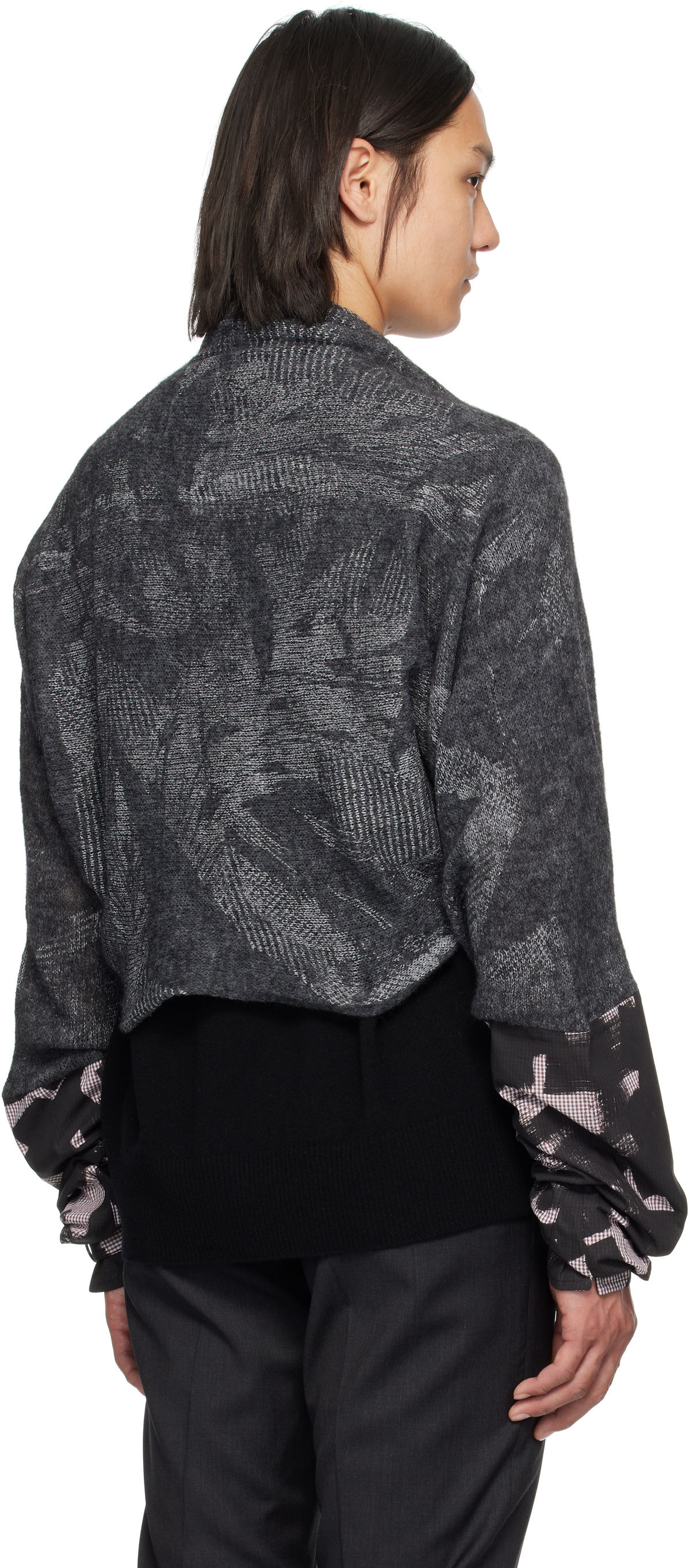 Vivienne Westwood Gray Hi-Vis Poncho Scarf Cardigan Vivienne Westwood