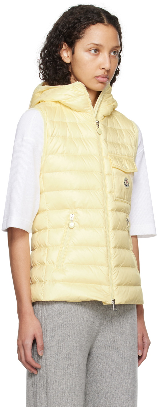 Moncler Yellow Glygos Down Vest Moncler