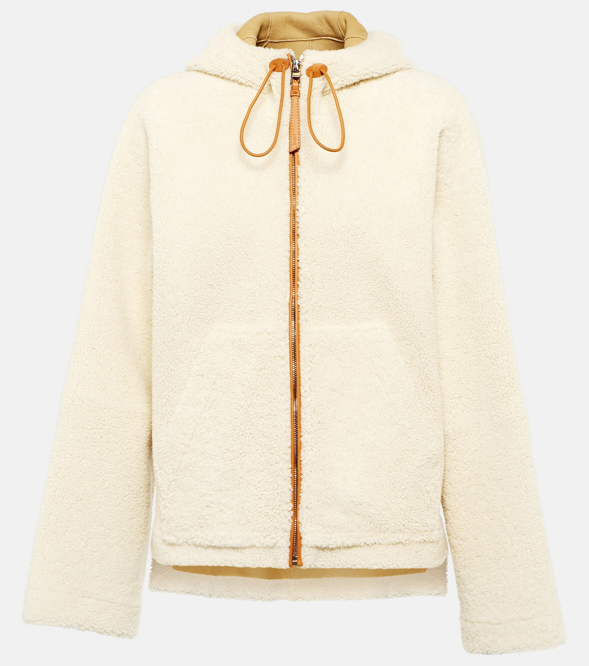 Loewe - Leather-trimmed shearling jacket Loewe