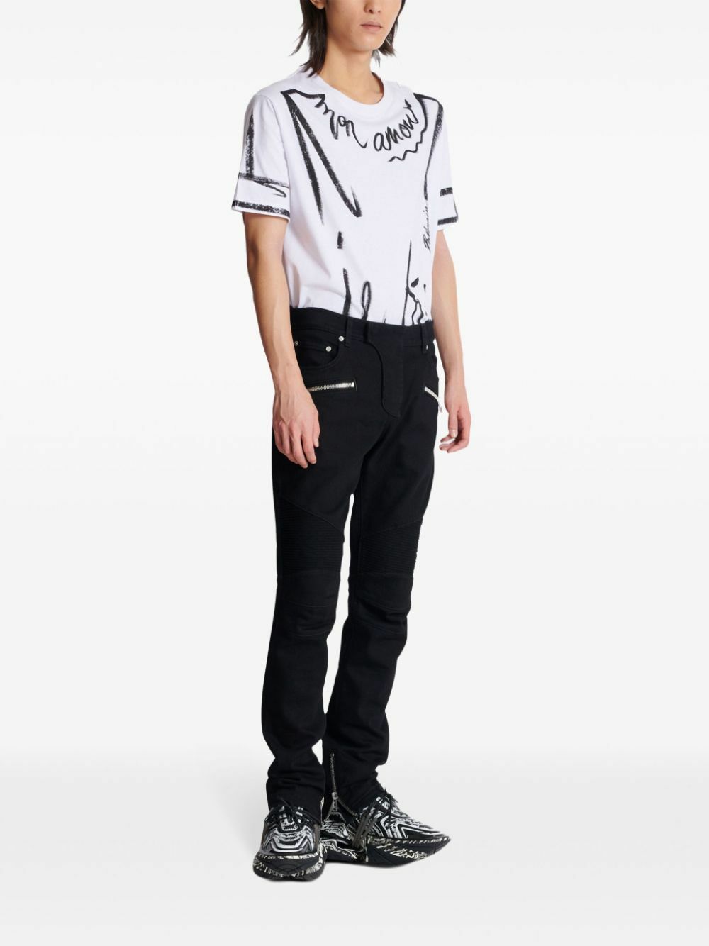 Balmain Slim-Fit Biker Jeans Balmain