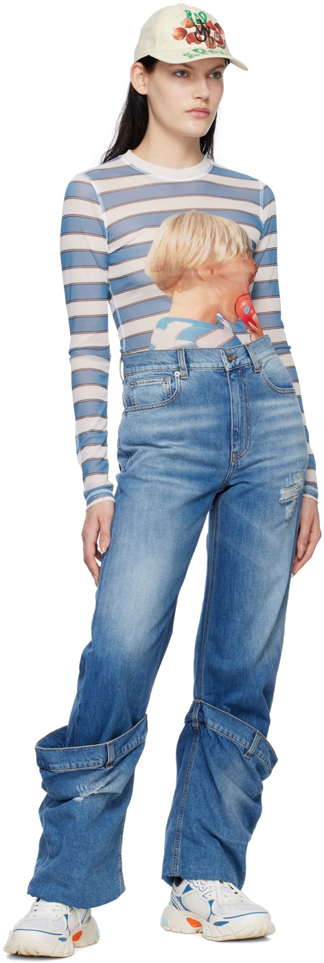 JW Anderson Blue Bucket Jeans JW Anderson
