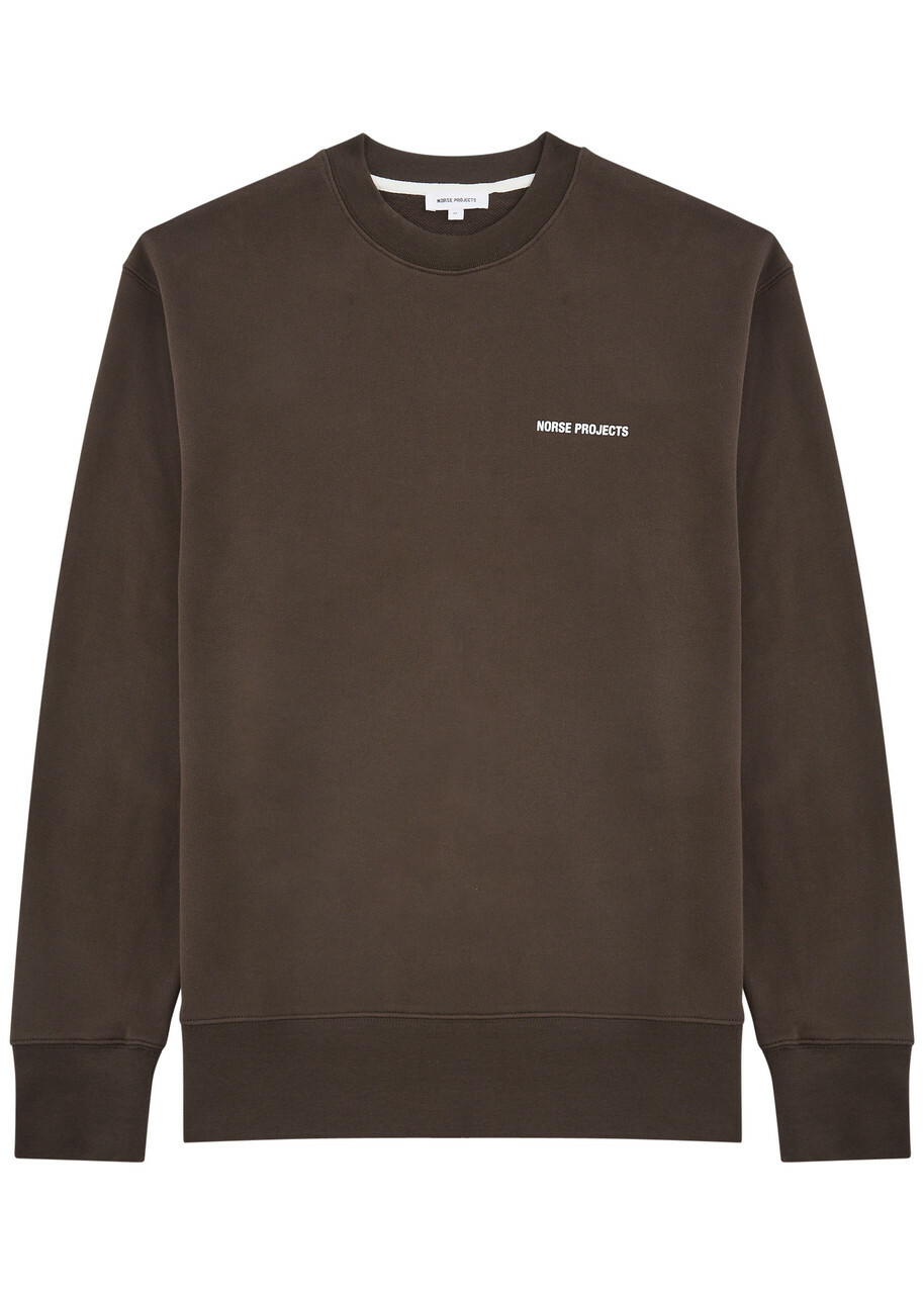 Norse Projects Arne Logo-print Cotton Sweatshirt Brown Norse Projects