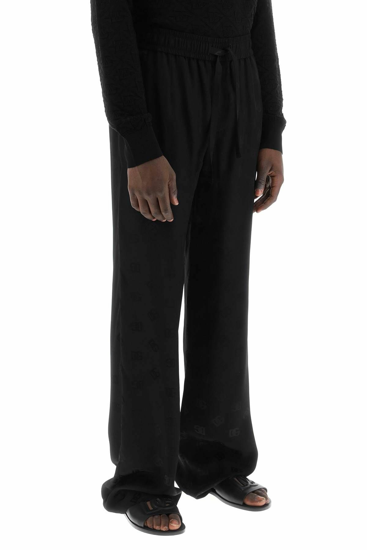 DOLCE & GABBANA dg jacquard pants Black Dolce & Gabbana
