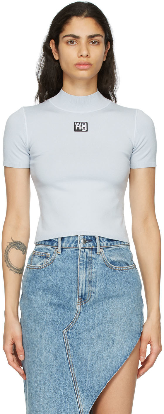 alexanderwang.t Blue Mock Bodycon Top alexanderwang.t