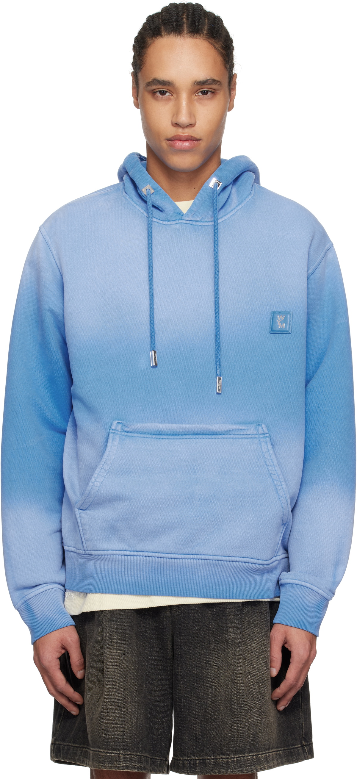 WOOYOUNGMI Blue Back Logo Hoodie Wooyoungmi