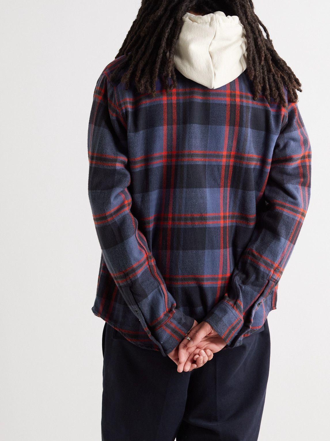 Adsum - Checked Cotton-Flannel Shirt - Blue Adsum