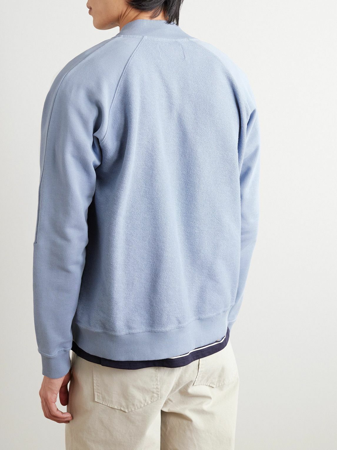 Folk - Rework Cotton Zip-Up Sweatshirt - Blue Folk