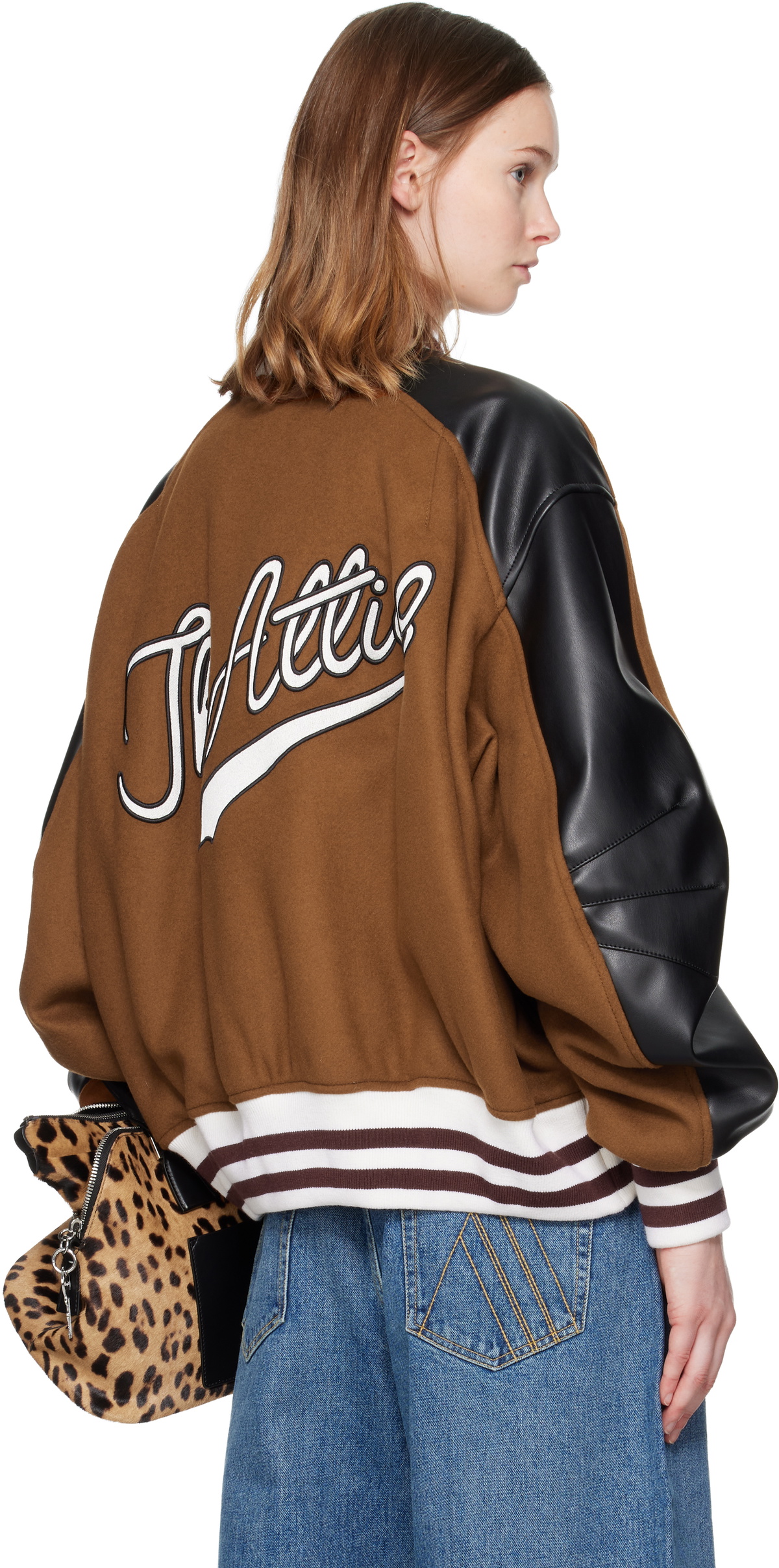 The Attico Tan Wool Bomber Jacket The Attico