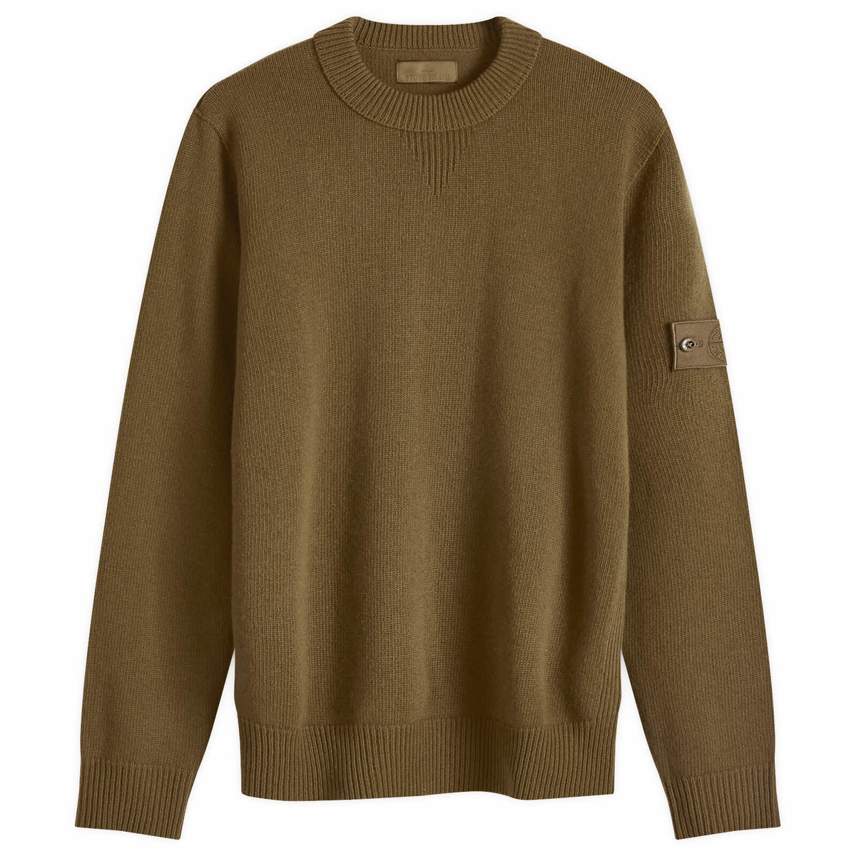 Stone Island Men's Ghost Crew Neck Jumper in Military Green Stone Island
