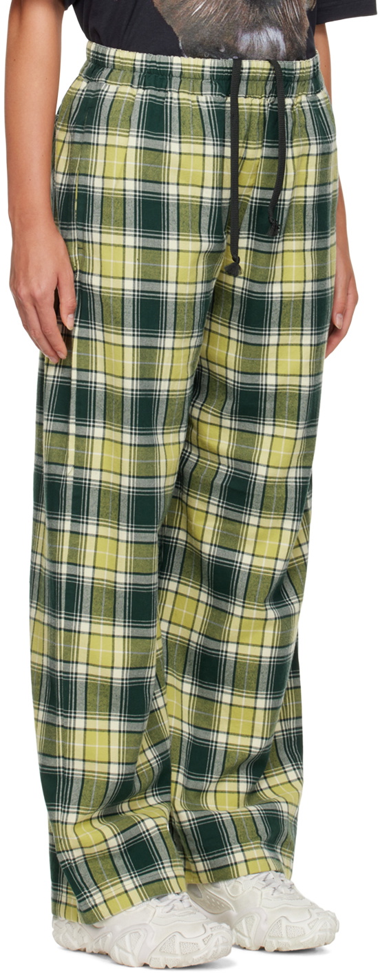 Acne Studios Green Check Trousers Acne Studios