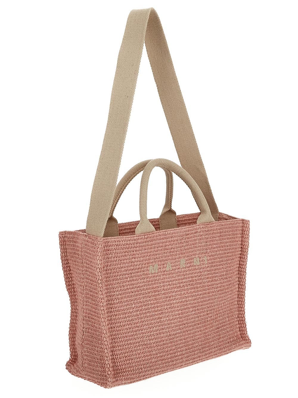 Marni Raffia Effect Small Tote Bag Marni Marni Raffia Effect Small Tote Bag Marni