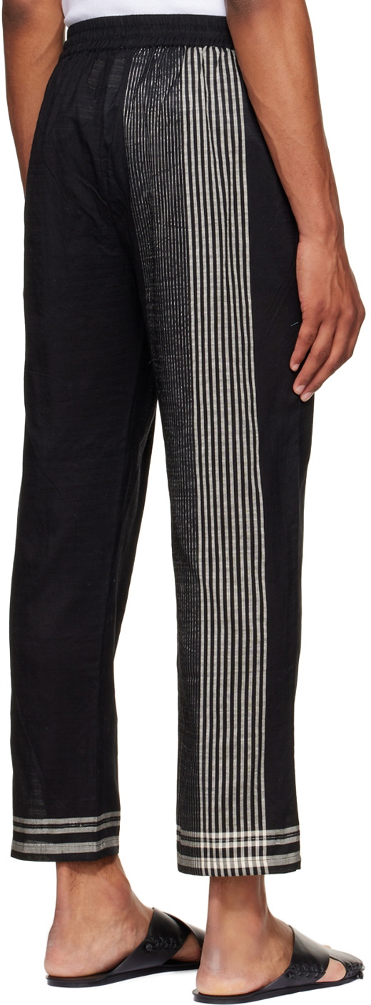 HARAGO Black Stripe Trousers HARAGO