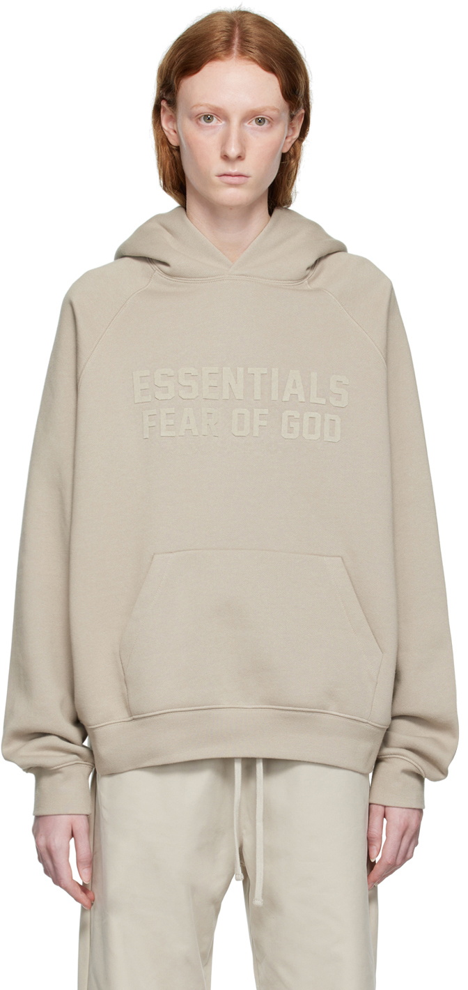 Fear of God ESSENTIALS Gray Raglan Hoodie Fear Of God Essentials